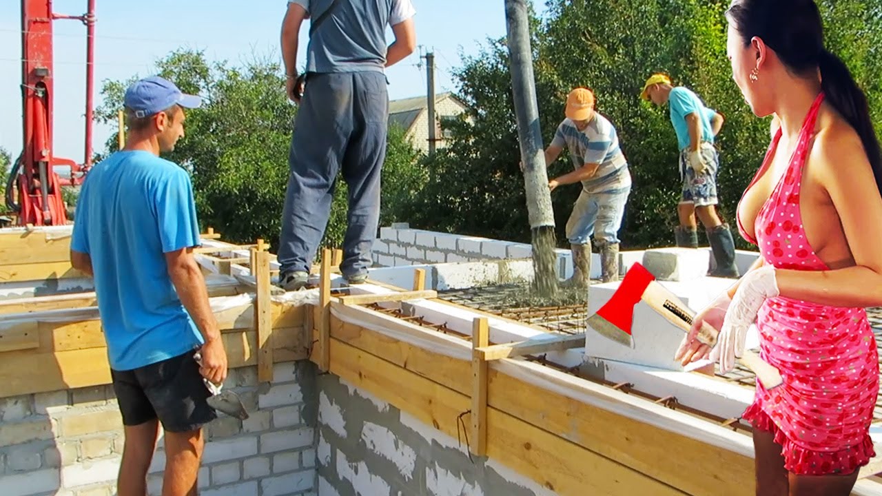 Building the First Floor Slab in 1 day: Frame & Concrete Timelapse 🏡 ...