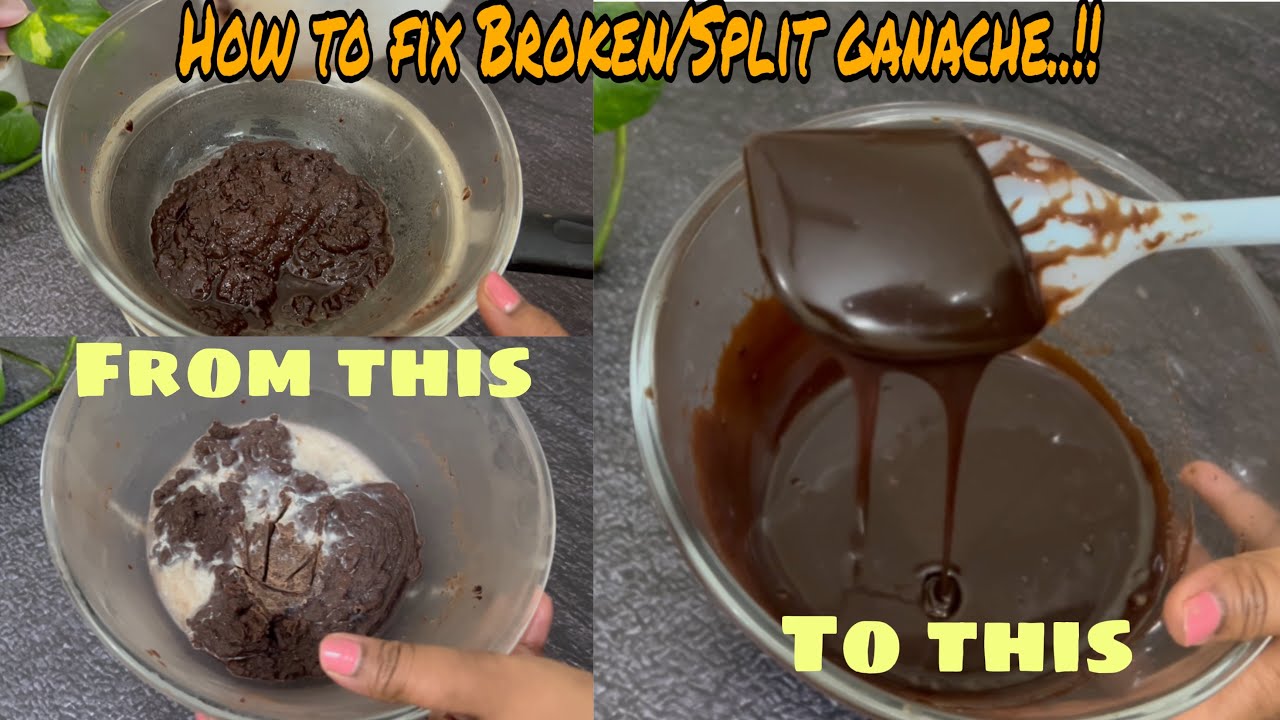 How to fix Broken/ Split Ganache | So easy with only 1 Ingredient - YouTube