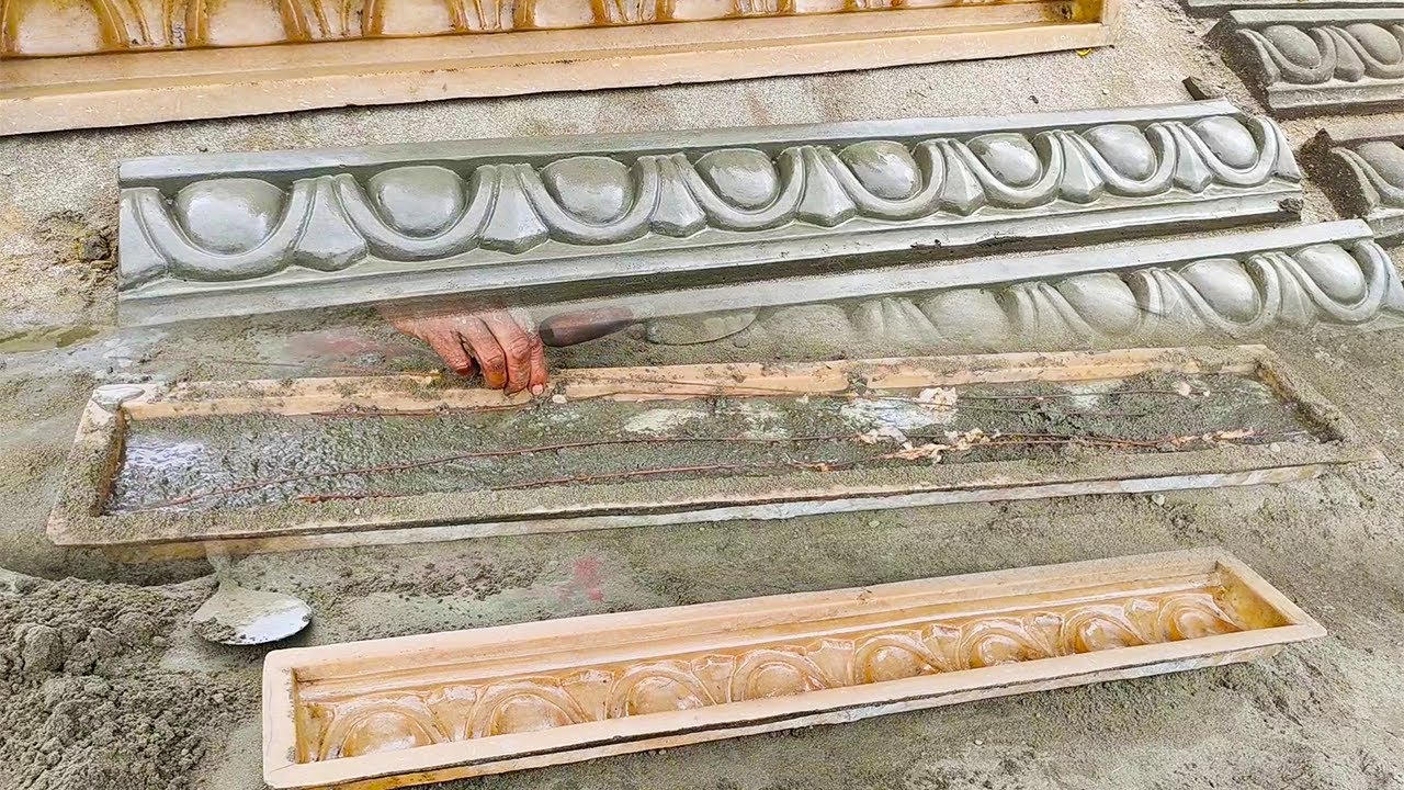 Amazing Long Handmade Cement Tiles Making | Cement Craft Ideas ...