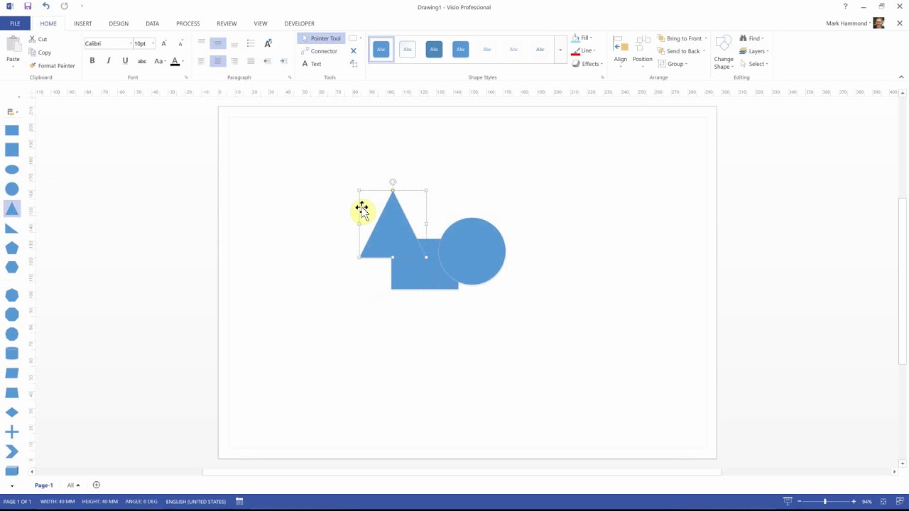 How to fragment shapes in Visio 2013 - YouTube
