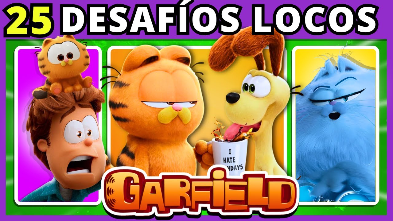 🐈😺 GARFIELD | 25 DESAFÍOS LOCOS | ¿Cuánto sabes sobre Garfield fuera de ...
