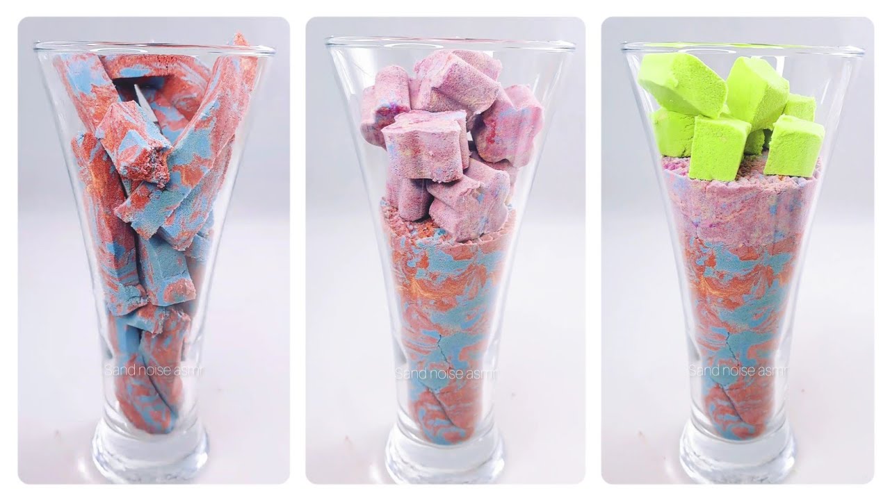 Very Satisfying and Relaxing Kinetic Sand ASMR, sound, drop and squish ...