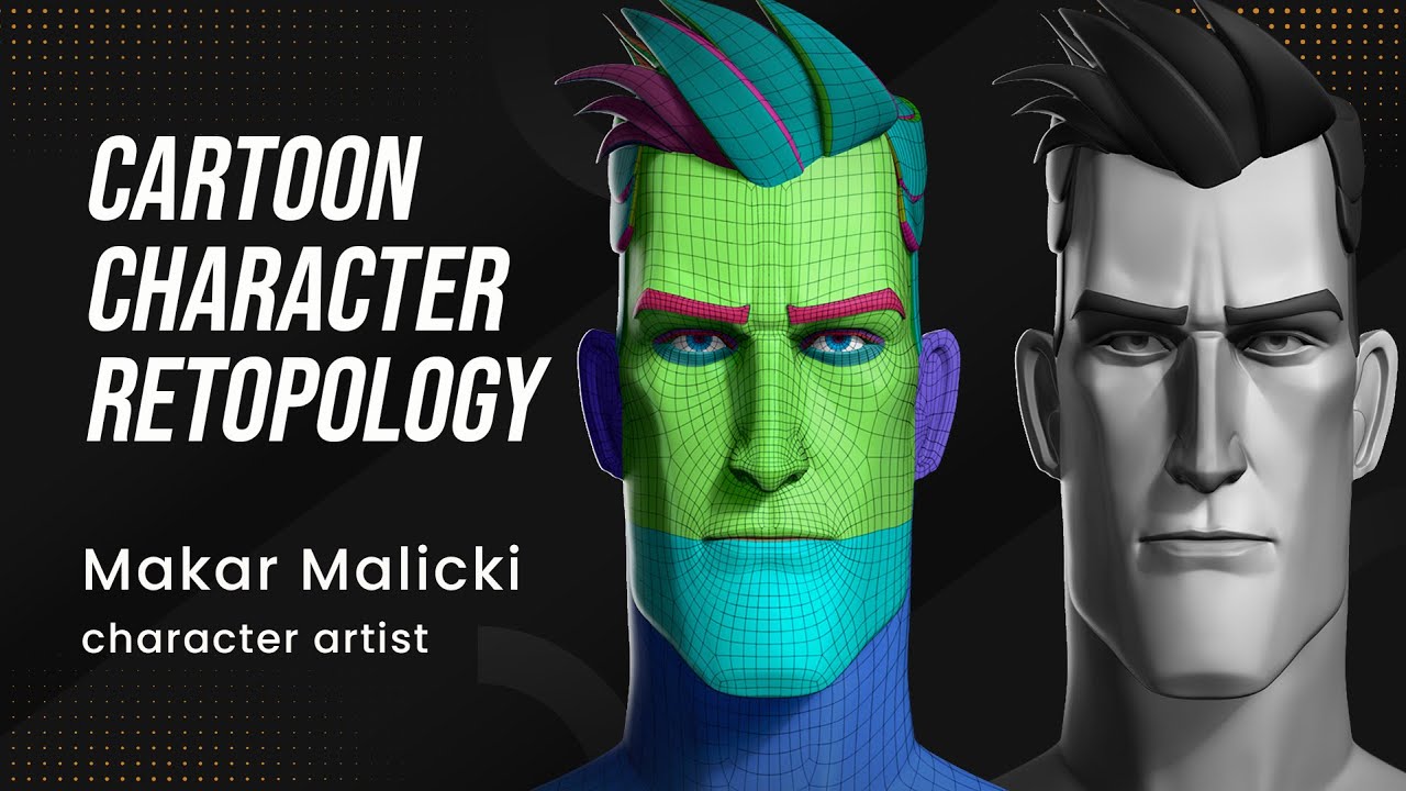 Cartoon character retopology in ZBRUSH and TOPOGUN - YouTube