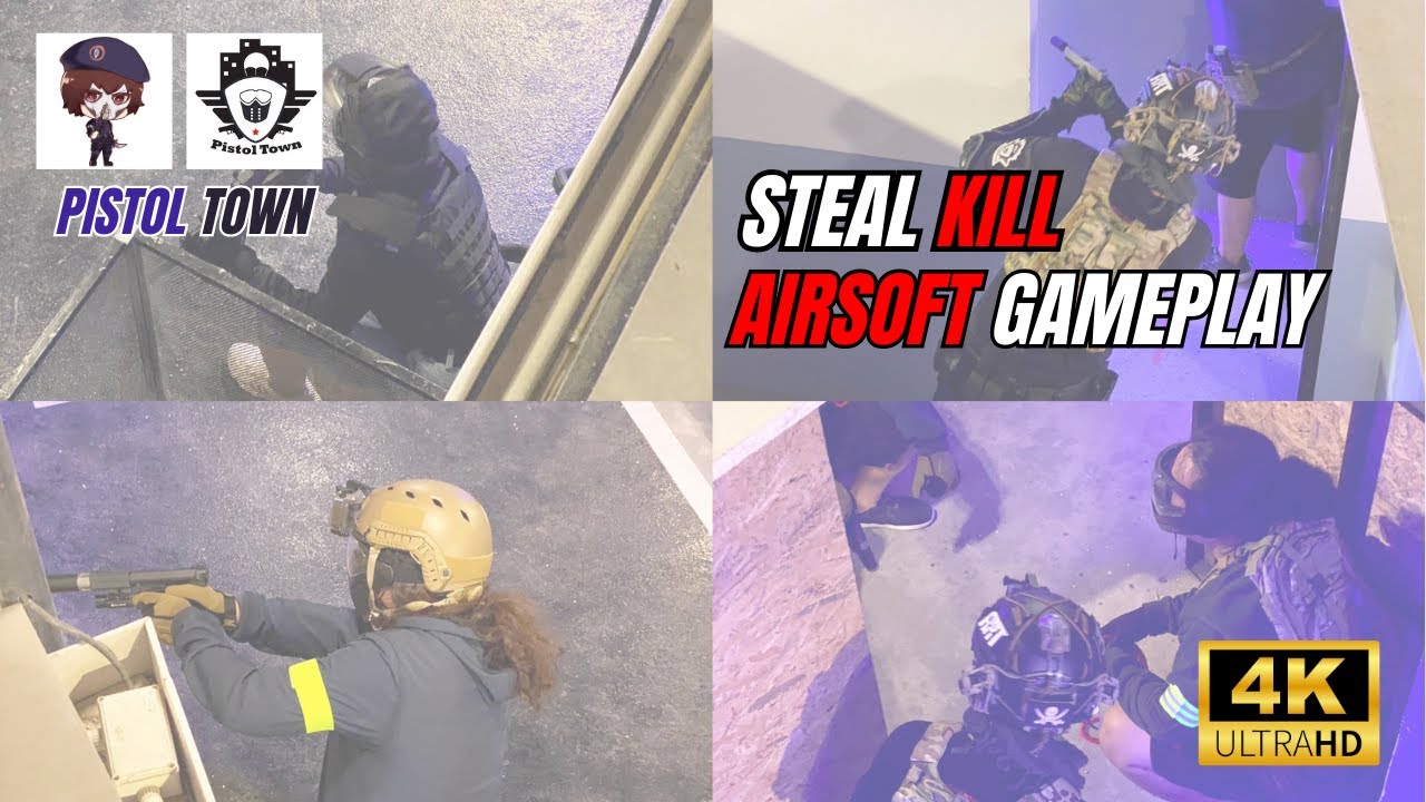 เกม STEAL KILL AIRSOFT GAMPLAY ที่สนามปืนสั้น PISTOL TOWN - YouTube