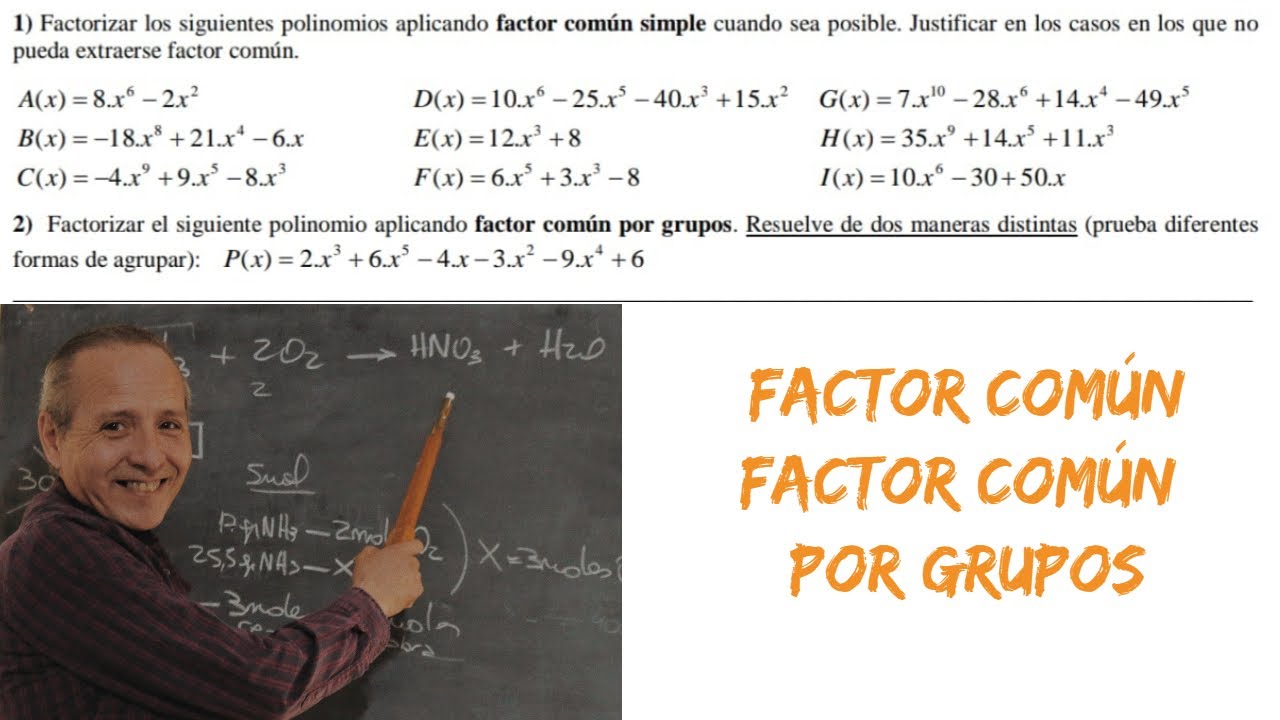 Factor Común y Factor Común por Grupos - YouTube