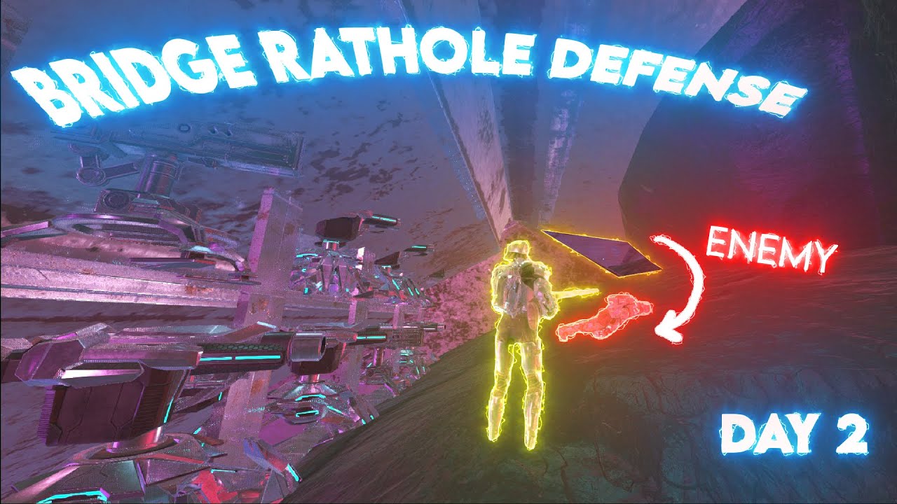 DEFENDING My OP Bridge Rathole As A Solo… Ark PVP - YouTube