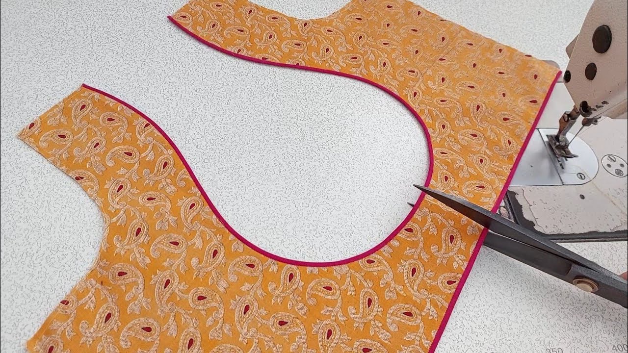 Round neck easy blouse back design cutting and stitching || round neck ...