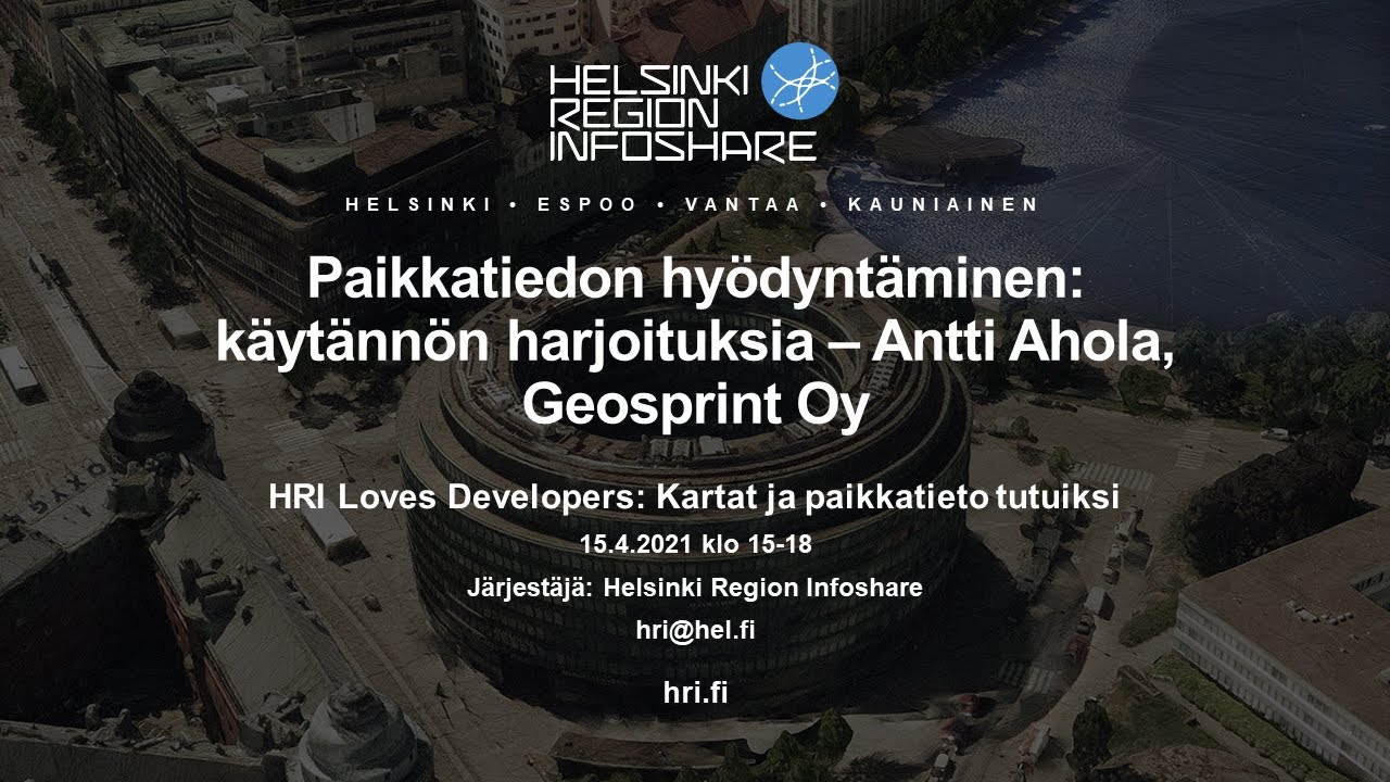 Kartat ja paikkatieto tutuiksi - Paikkatiedon hyödyntäminen, käytannön ...