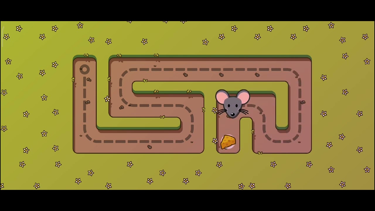 Maze For Kids ( Size 7 x 3 ) ( Theme : Garden) ( Character : Mouse ...