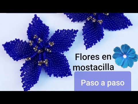 ⭕FLOR EN MOSTACILLA/Aretes en mostacilla - YouTube