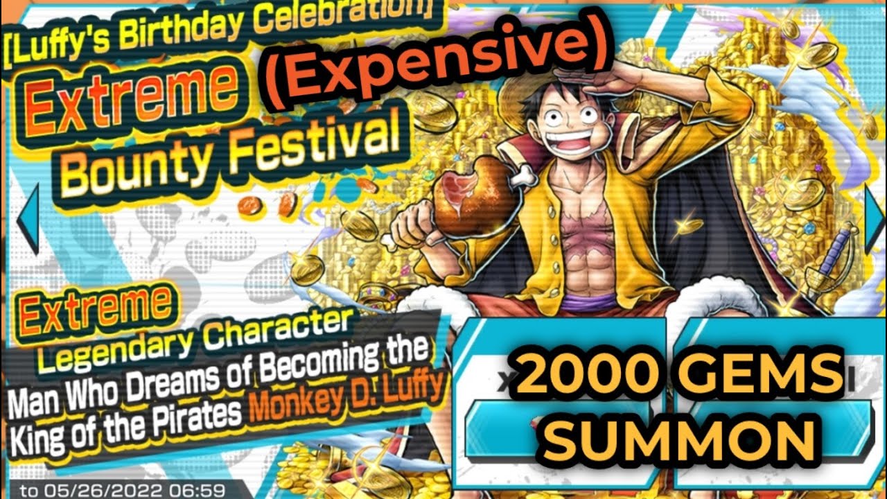 Luffy's Birthday Celebration EX (Expensive) Luffy Summon | One Piece ...