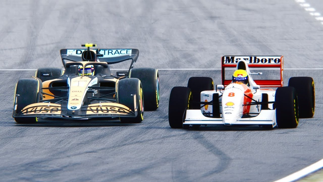 McLaren F1 2022 vs McLaren F1 1993 Ayrton Senna at Donington Park - YouTube