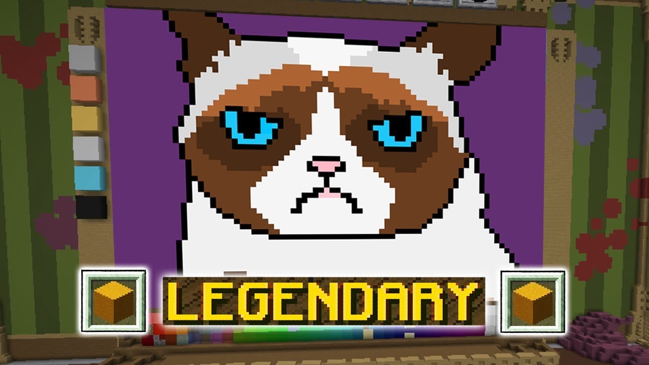GRUMPY CAT (Minecraft Pixel Painters) - YouTube