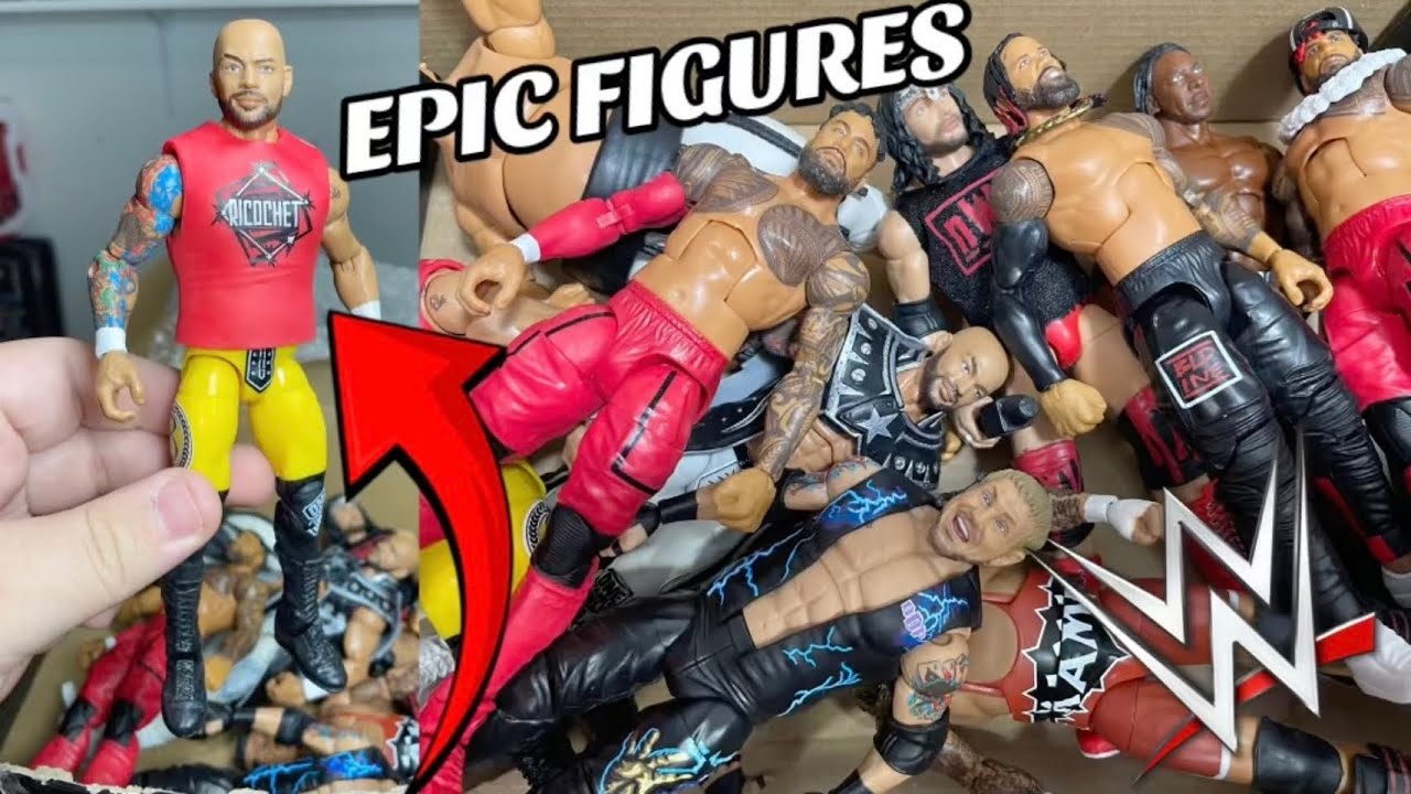 HUGE BOX OF WWE ACTION FIGURES!{MIKE MAIL#87} - YouTube