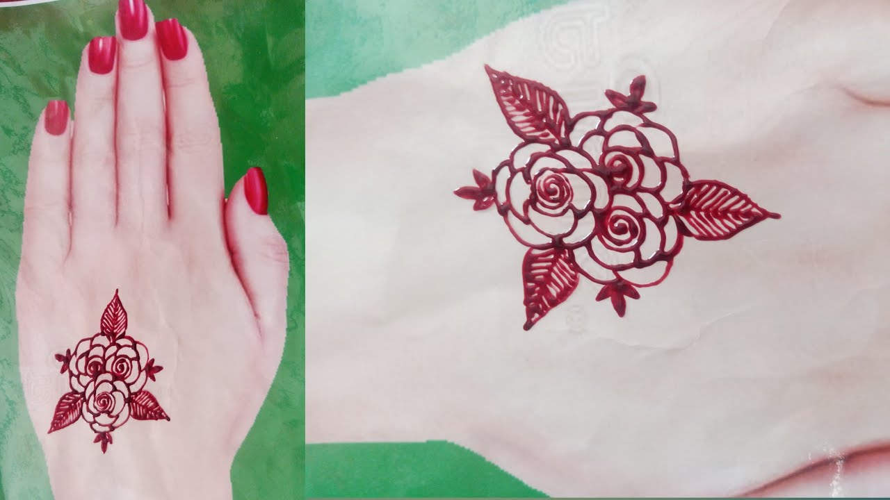 very easy flower mehndi design for beginners/floral mehndi design|Eman ...