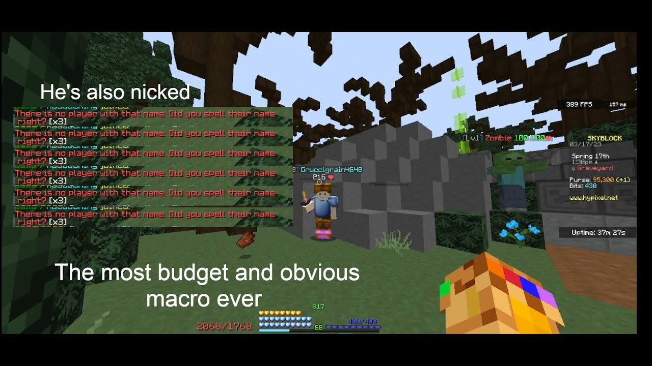 Most Obvious Macro Ever (Hypixel Skyblock) - YouTube