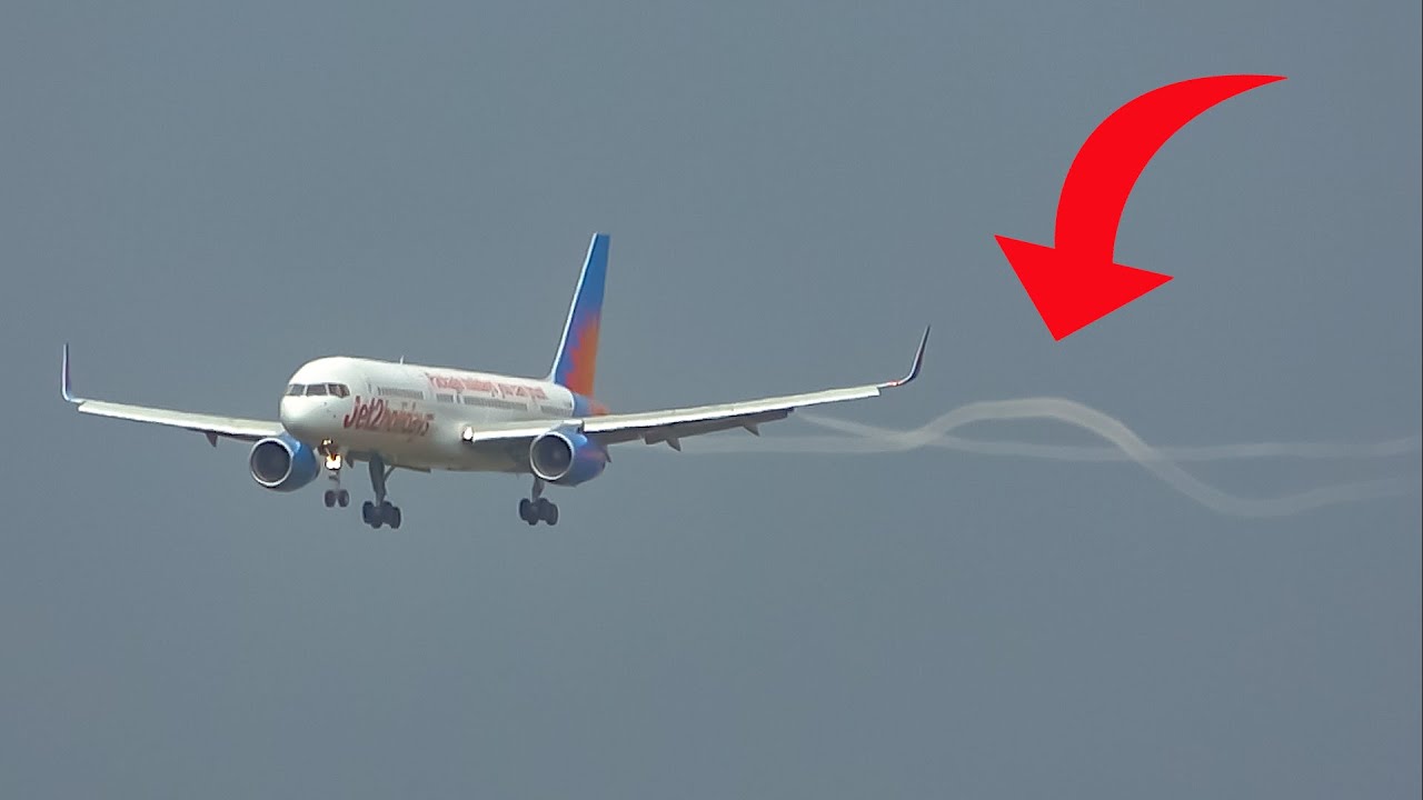 😎 Awesome Vortex : B757's Landing at Manchester Airport - YouTube