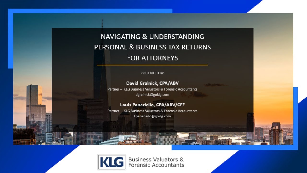 Navigating and Understanding Tax Returns - YouTube