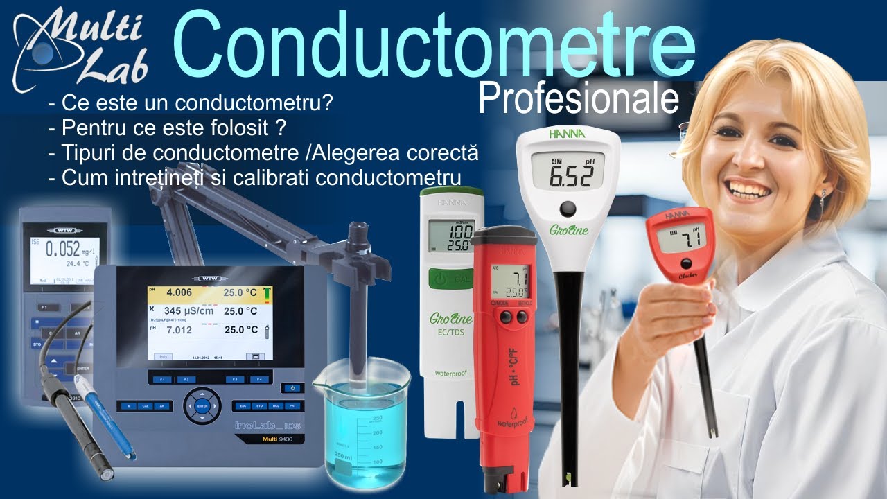 Conductometru profesional, de laborator si industrie - YouTube
