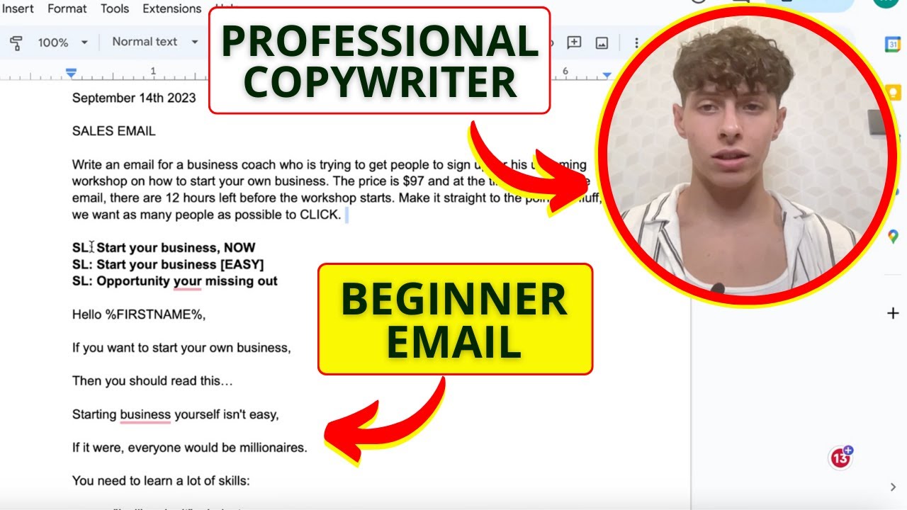 Beginner Email Breakdown #3 | FREE Email Copywriting Training - YouTube