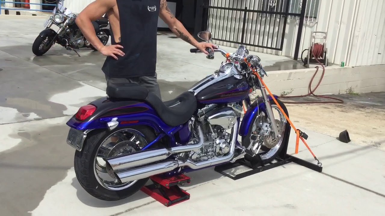 2004 Harley Davidson Softail Deuce CVO (blue) 2751 Fallen Cycles - YouTube