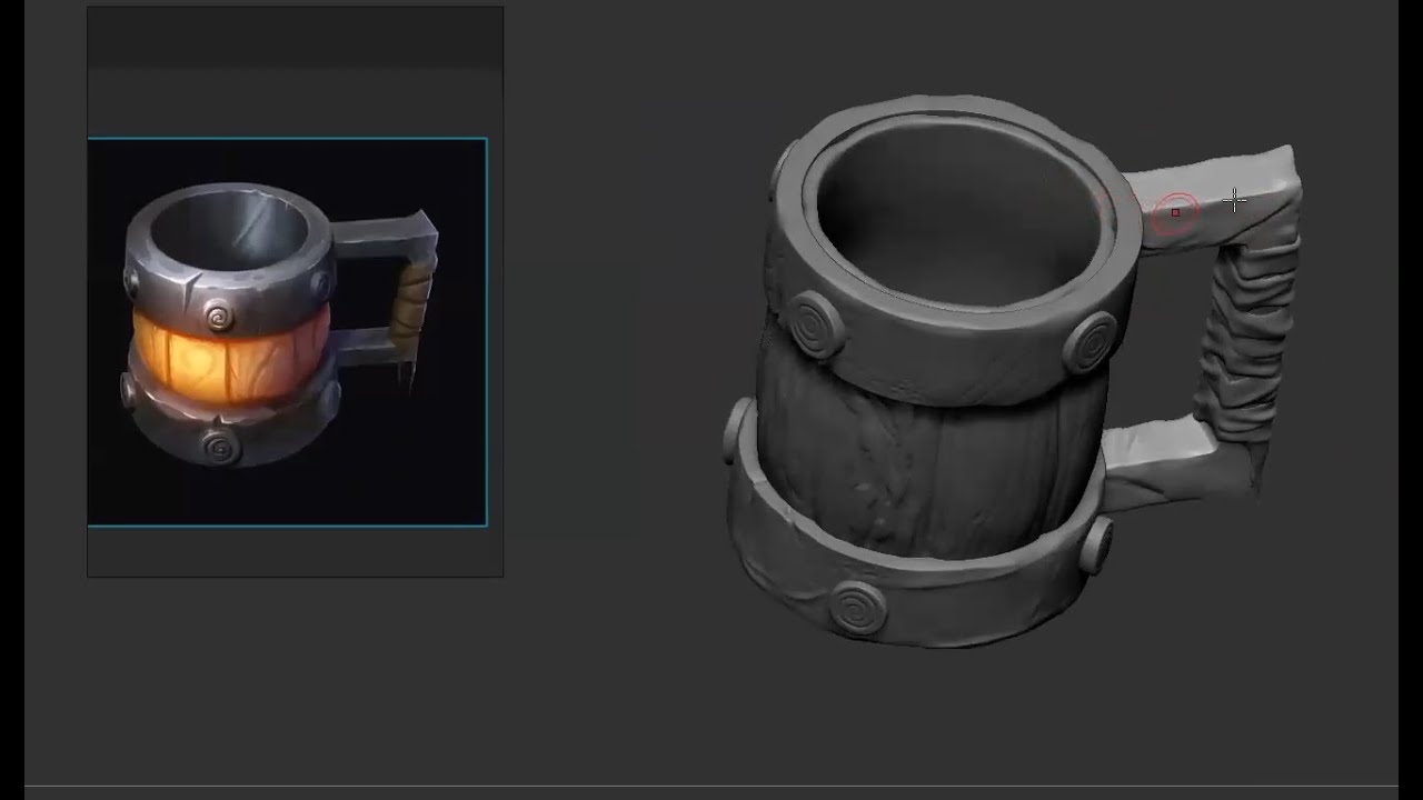 ZBRUSH GAME PROPS SCULPTING COFFEE MUG - YouTube