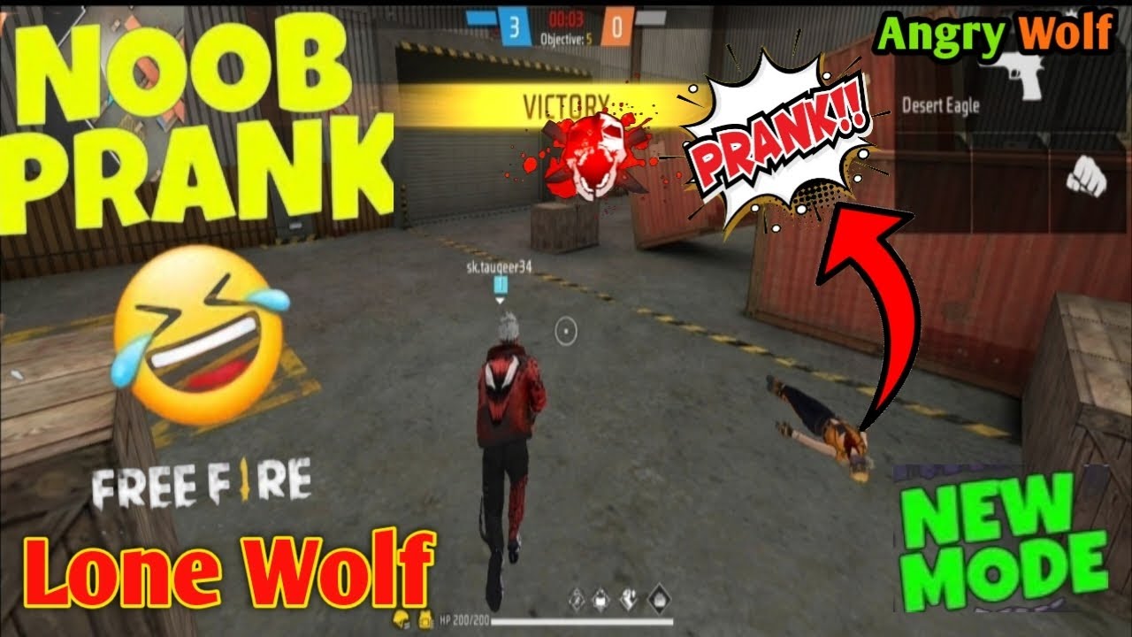 NOOB PRANK Girl 🤡 | Noob Girl 😂| Headshot Full Gameplay | Bot Walk ...