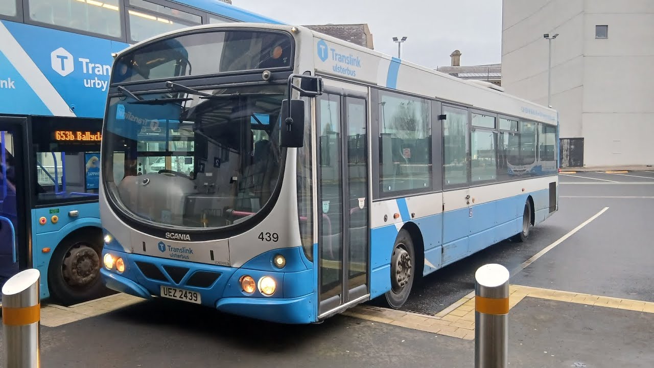 A ride on Translink Ulsterbus Wright Scania Solar Rural 439 on Route 10 ...