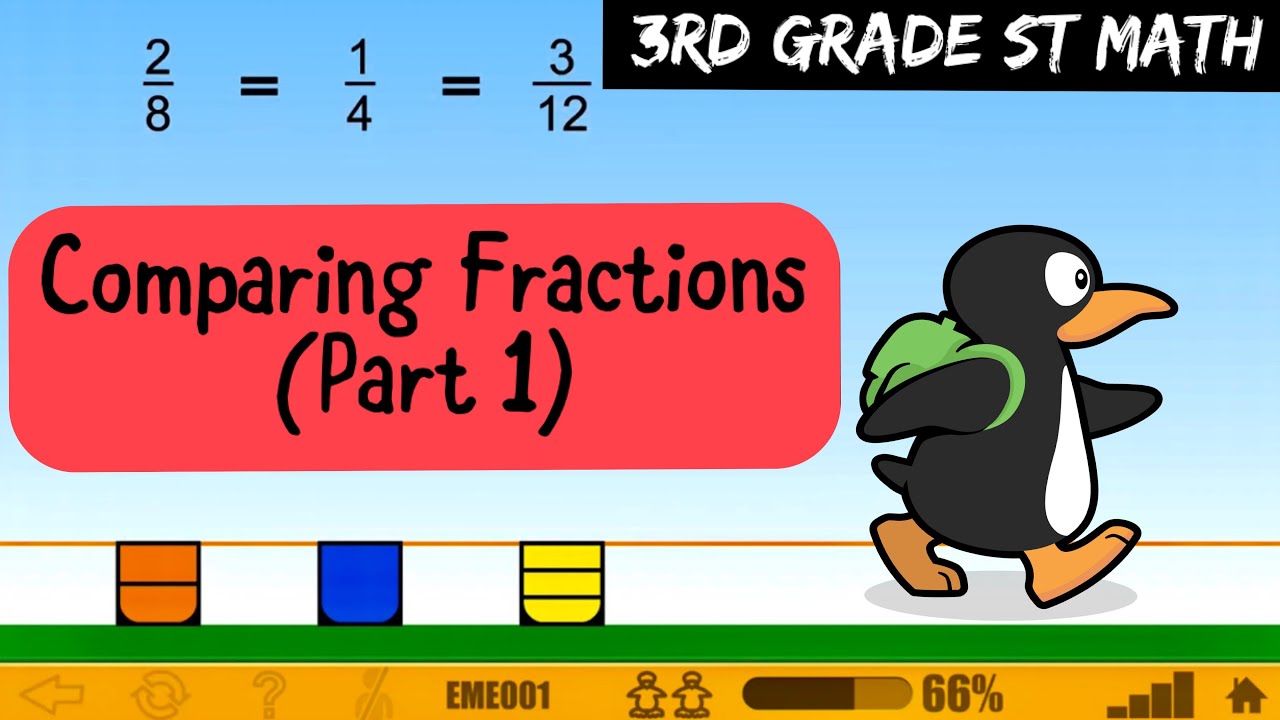 Comparing Fractions (Part 1) - 3rd Grade ST Math - YouTube