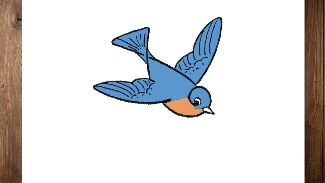 How to draw a simple bird flying step by step easy - YouTube