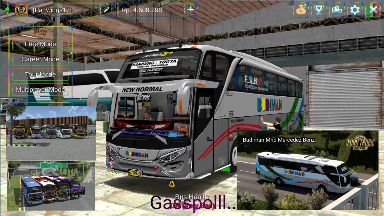 Bus 'BUDIMAN'' new normal jb2 shd - YouTube