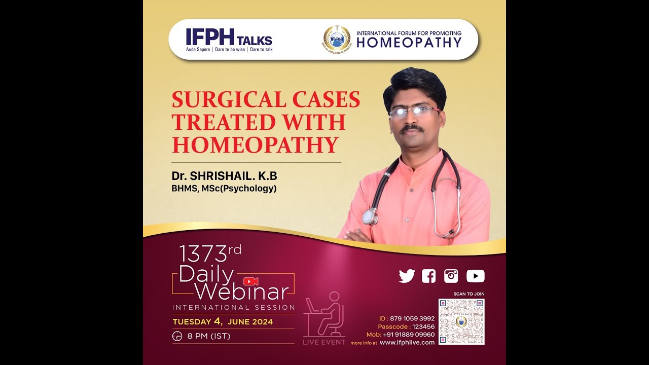 INTERNATIONAL FORUM FOR PROMOTING HOMOEOPATHY [IFPH] -1373 Dr ...