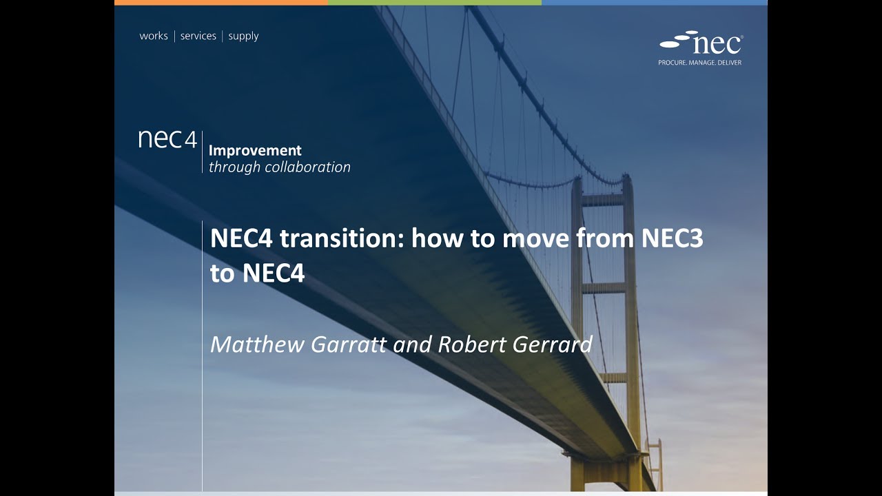 NEC4 transition: how to move from NEC3 to NEC4 - YouTube