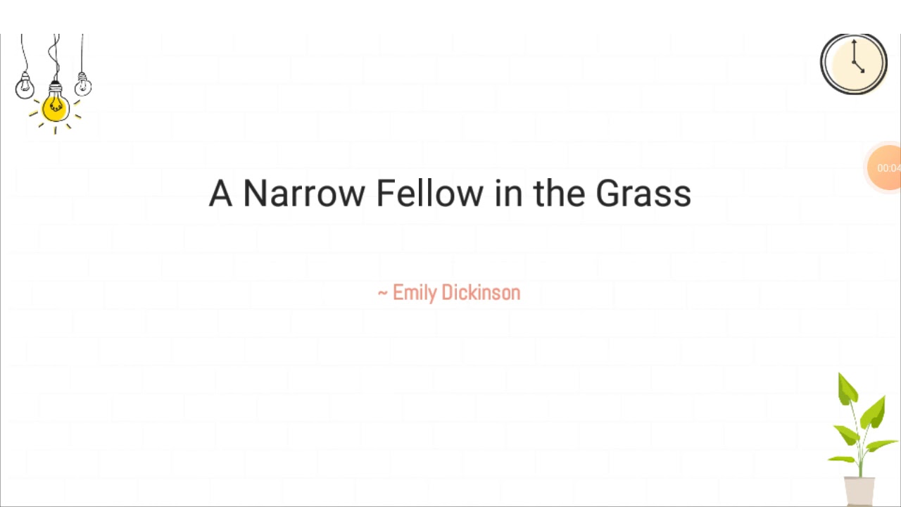 Summary Of The Narrow Fellow In The Grass| Class 7| English Gulmohar ...