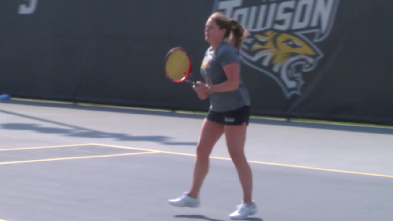 Towson Tennis faces off with rival Blue Hens - YouTube