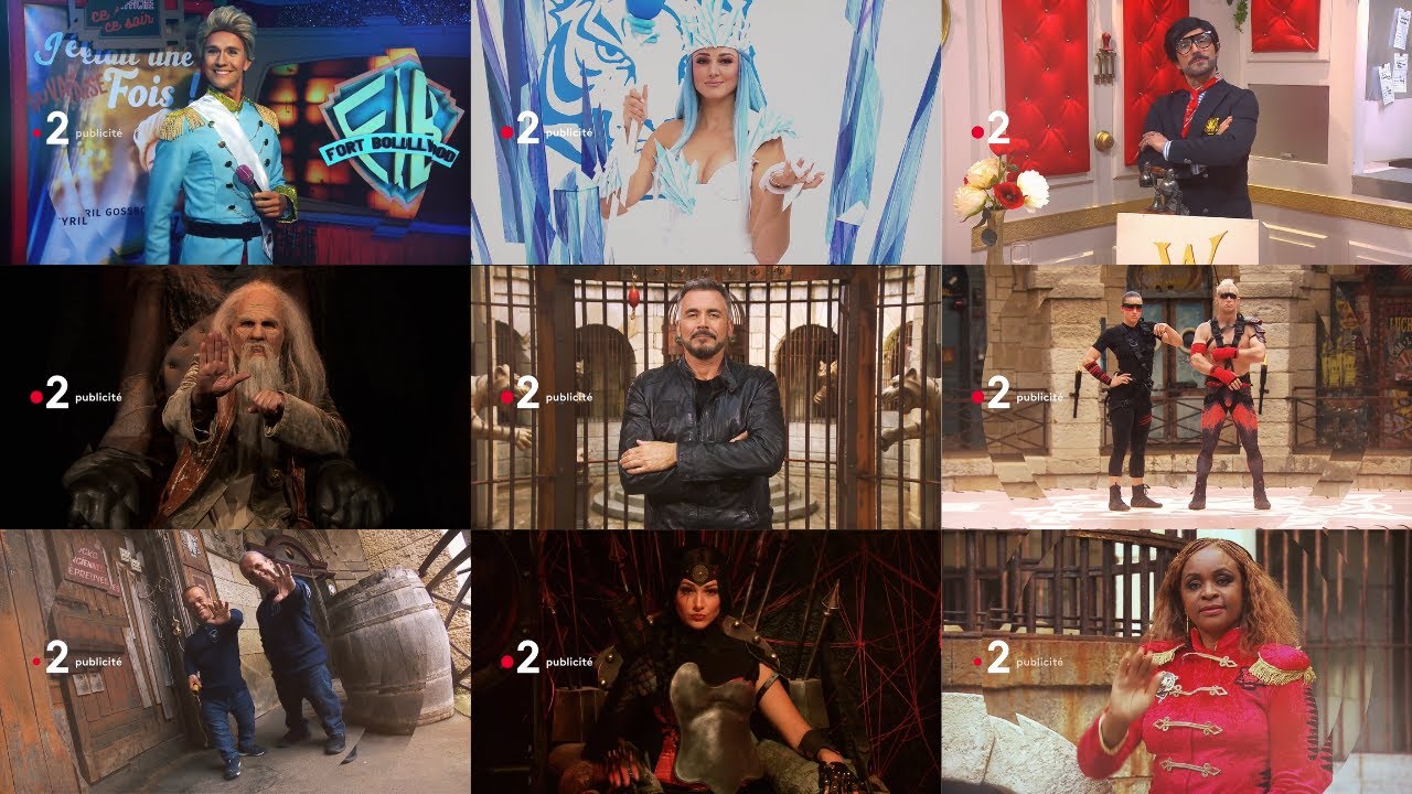 FORT BOYARD 2024 - TOUTES LES JINGLES PUB DES PERSONNAGES - YouTube