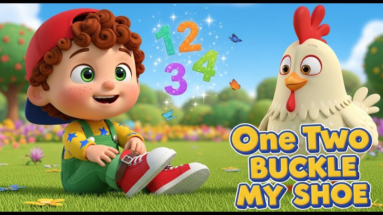 One, Two, Buckle My Shoe | Fun Kids Counting Song in 3D Animation ...