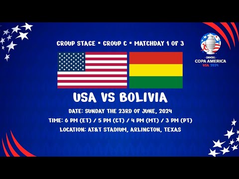 CONMEBOL Copa América USA 2024™ - Group Stage • Group C • Matchday 1 of ...
