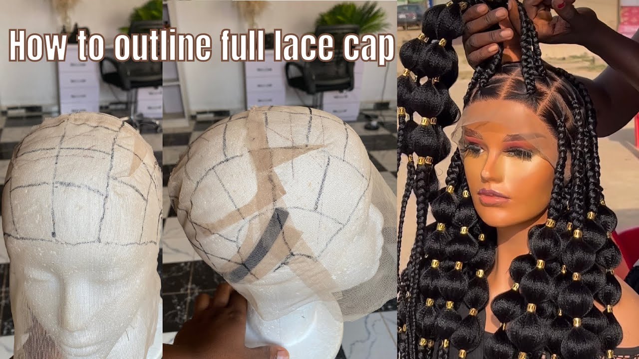 HOW TO OUTLINE FULL LACE NET FOR BRAIDS - YouTube