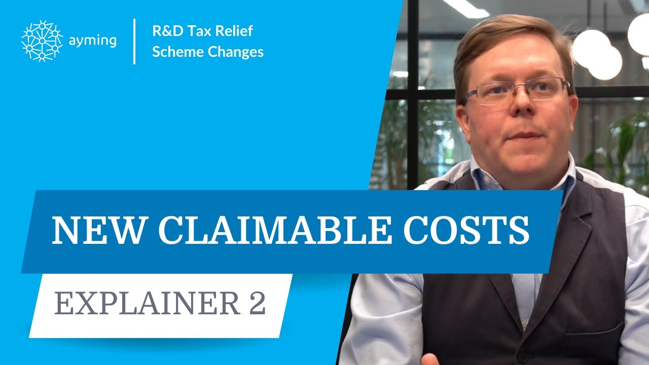R&D Tax relief scheme changes 2 - New claimable costs - YouTube