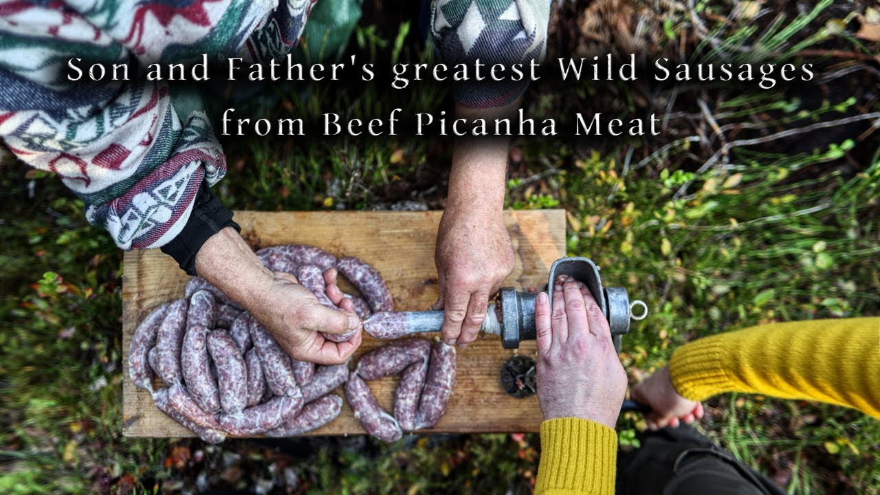 Wild Chef Kitchen 🔥 Son and Father's greatest Wild Sausages from Beef ...