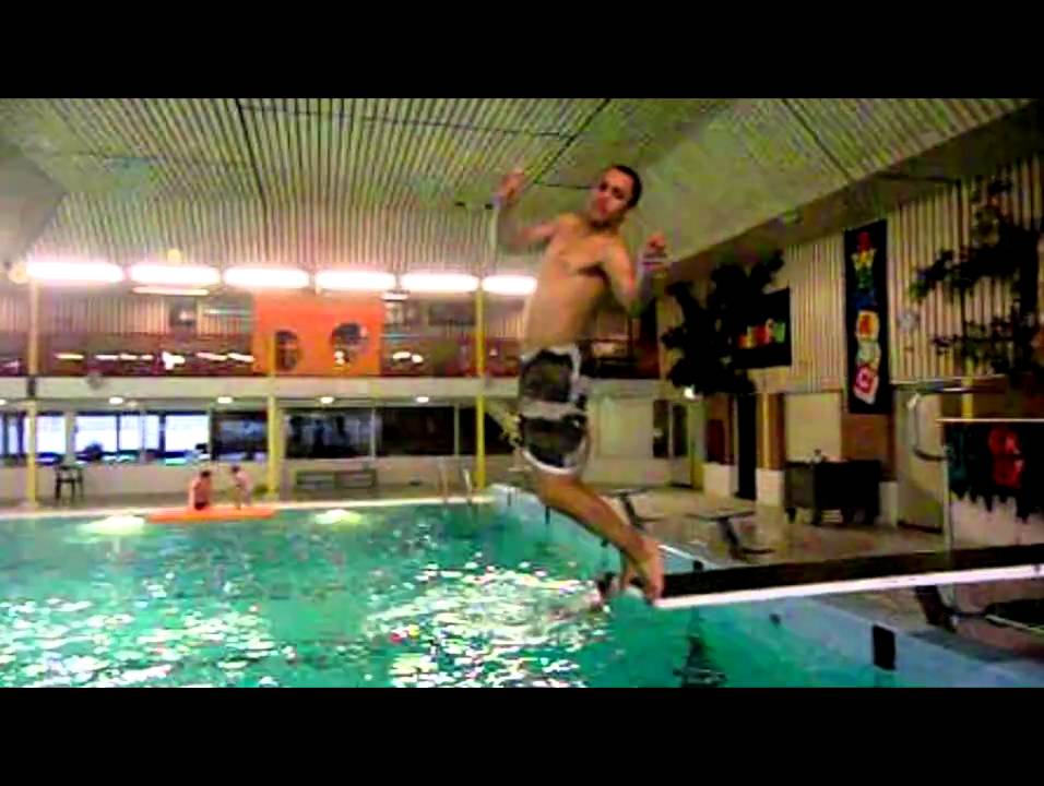 Swimming pool stunts - YouTube