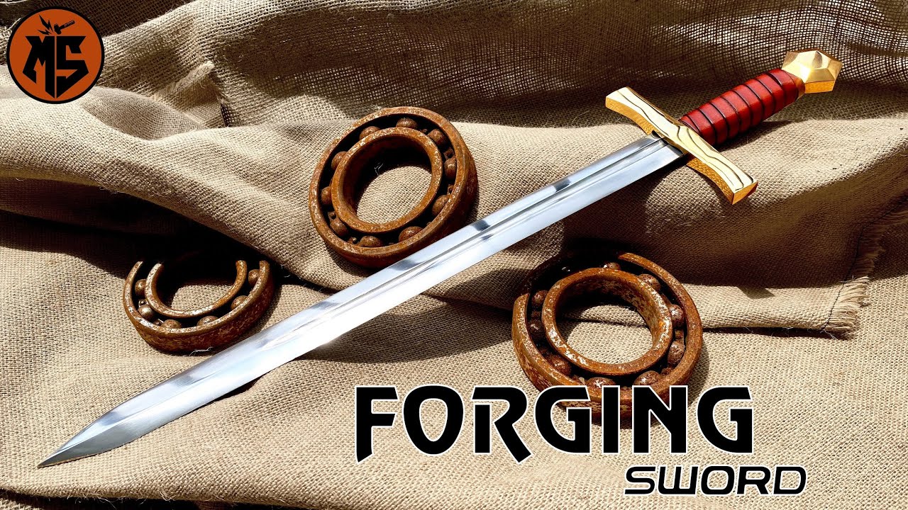 Forging a SWORD out of Rusted Bearings || MASI channel - YouTube