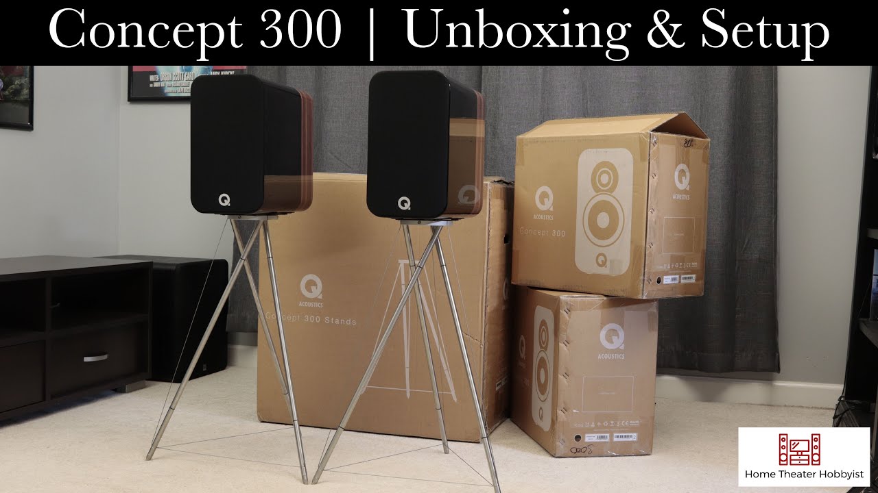Q Acoustics Concept 300 & Speaker Stand | Unboxing, Setup, and Overview ...