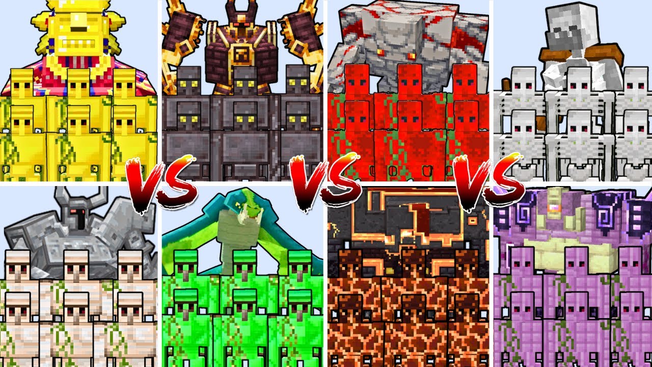 BOSS MOBS AND GOLEM ARMY ALLIANCE TOURNAMENT | Minecraft Mob Battle ...