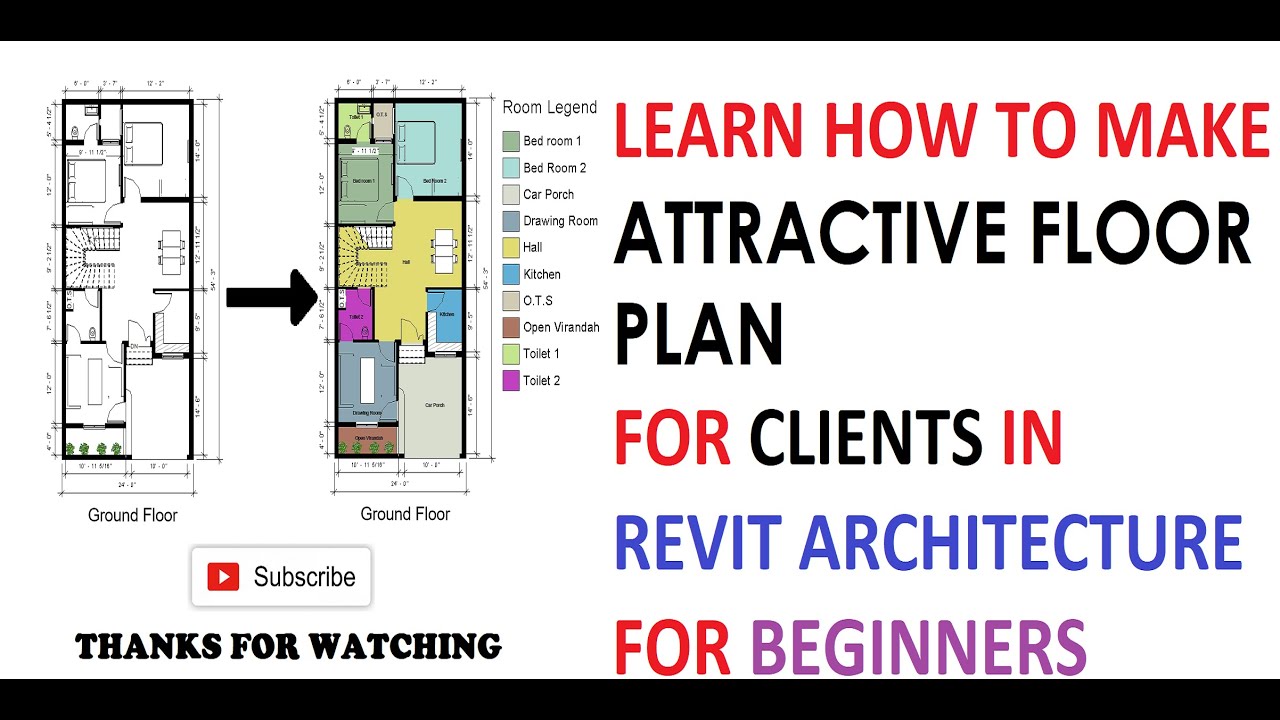 How make a Attractive plan in Revit? Learn about room legend. - YouTube