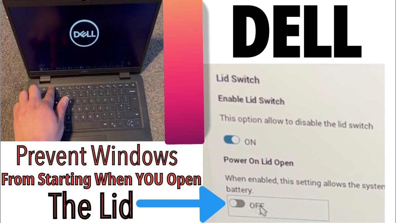 {DELL} How To Power OFF / ON Lid Open | Cómo habilitar o deshabilitar ...