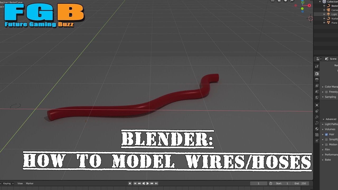 Blender Quick Tip: making Wire/Hoses and more - YouTube