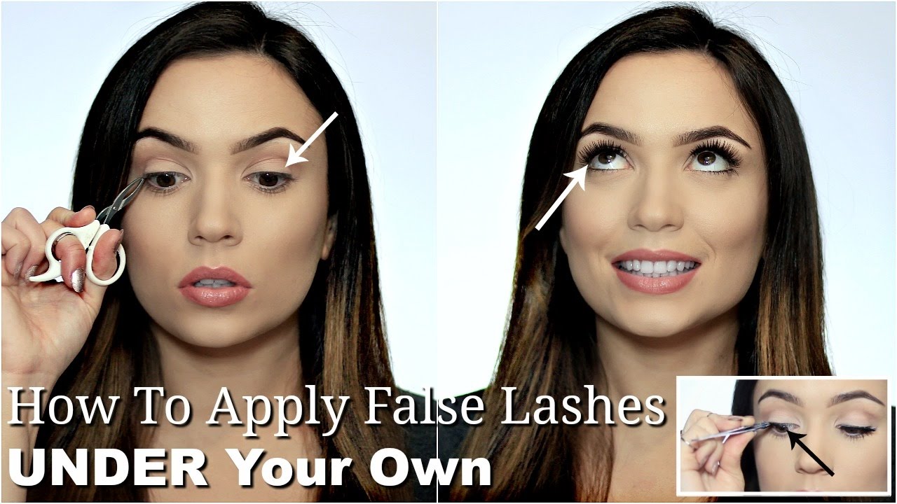 How To Apply False Lashes UNDER Your Lashes Reverse Eyelash Trick