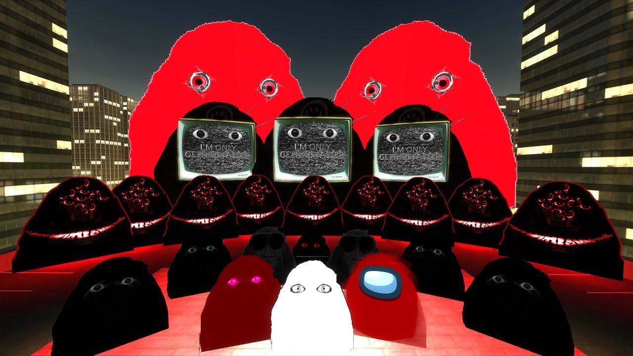 GIANT RED AND TV ANGRY MUNCI is After Me in GMod - Can I Escape the ...